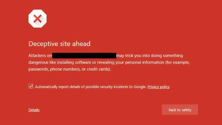 The Deceptive Site Ahead Warning | Fixed Blog
